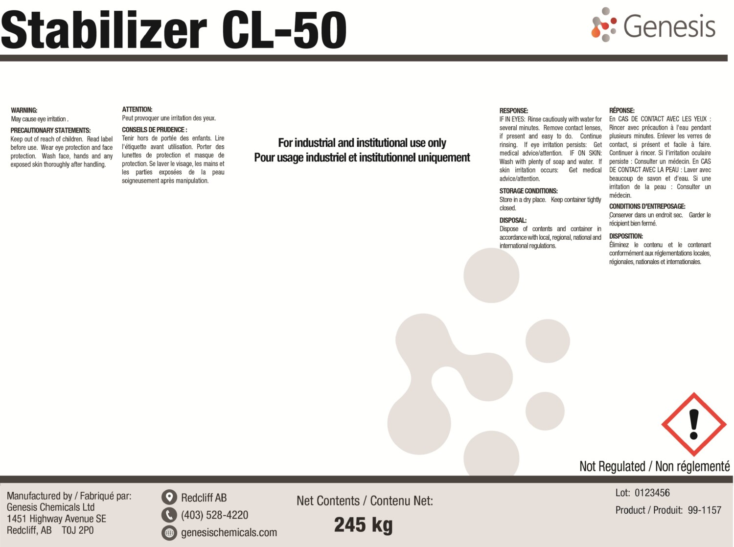 Stabilizer CL - Chlorine Additive & Stabilizer - Genesis Canada
